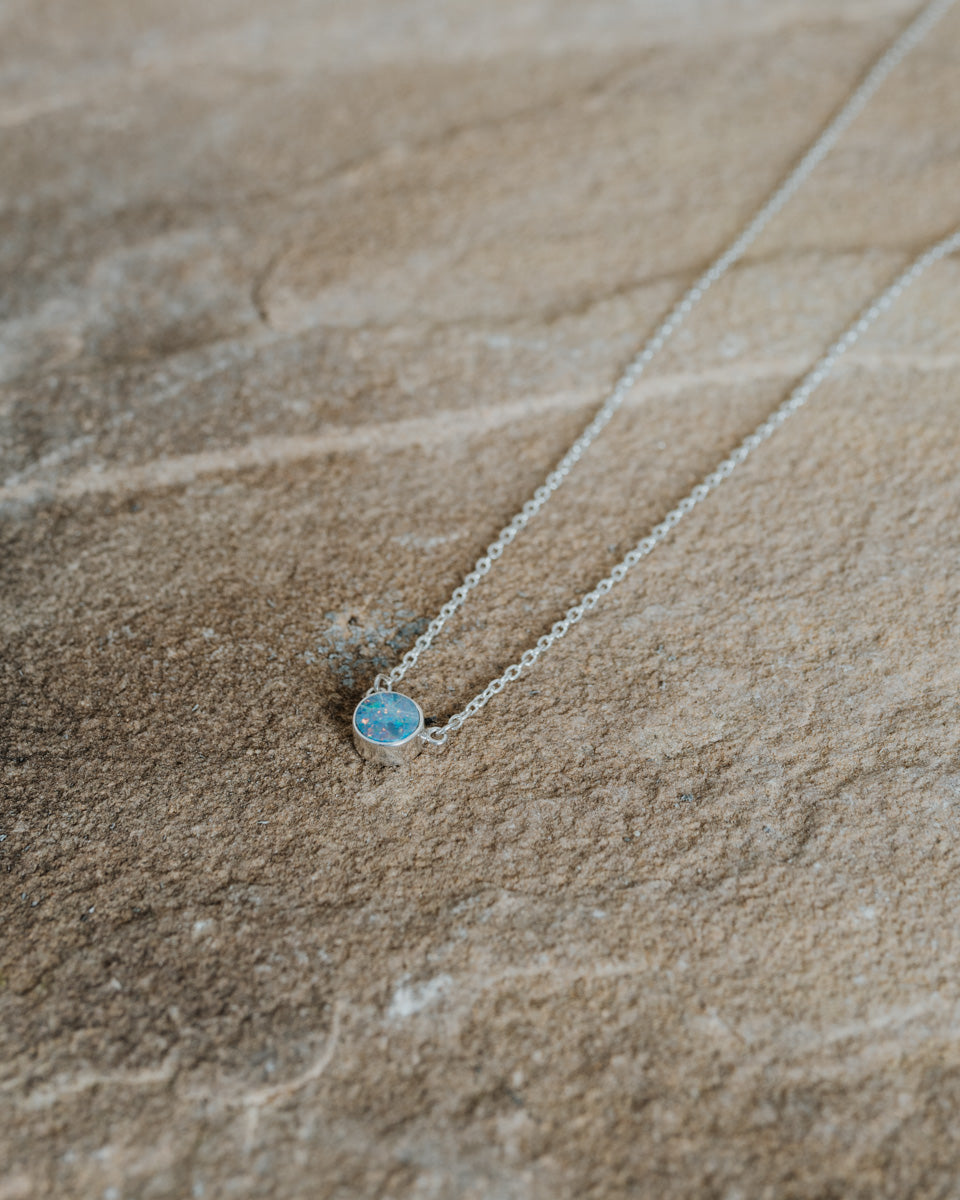 Little Opal Necklace Silver
